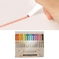 10Color Double Ended Quick-Dry Highlighter Marker for Planner, Calendar ...