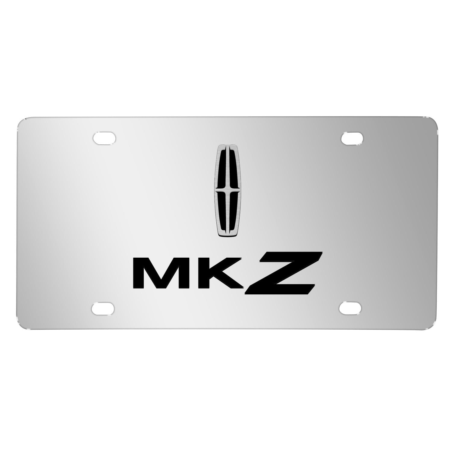 Lincoln MKZ 3D Dual Logo Mirror Chrome Stainless Steel License Plate ...