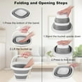 Collapsible Bucket 5L, Foldable Mop Bucket Wash Buckets with Handle for ...