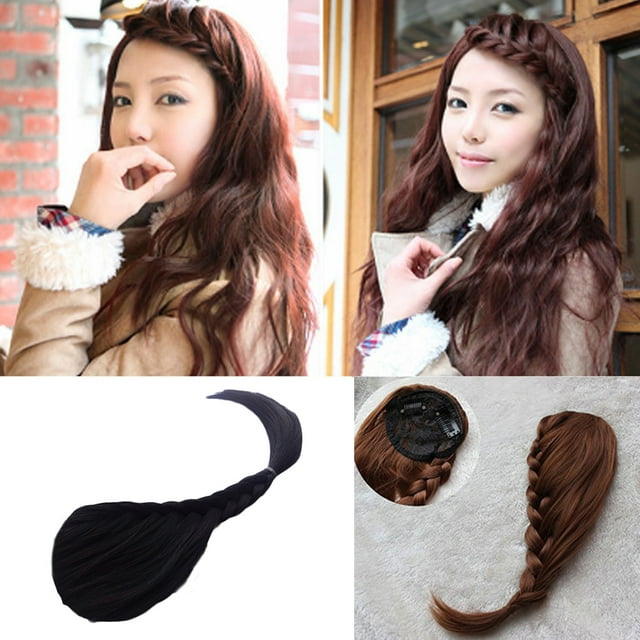 Anvazise Handmade Braided Fish Bone Plait Hair Extension Hairpiece ...