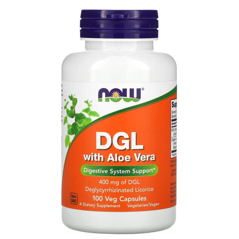 NOW FOODS DGL CON ALOE VERA 400 MG 100 CAPSULAS VEGETALES | Walmart en ...