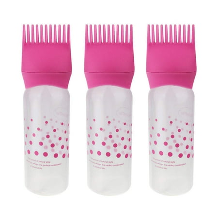 3pcs Applicator Bottle Hair Dye Bottle Comb Applicator Bottles Hair ...