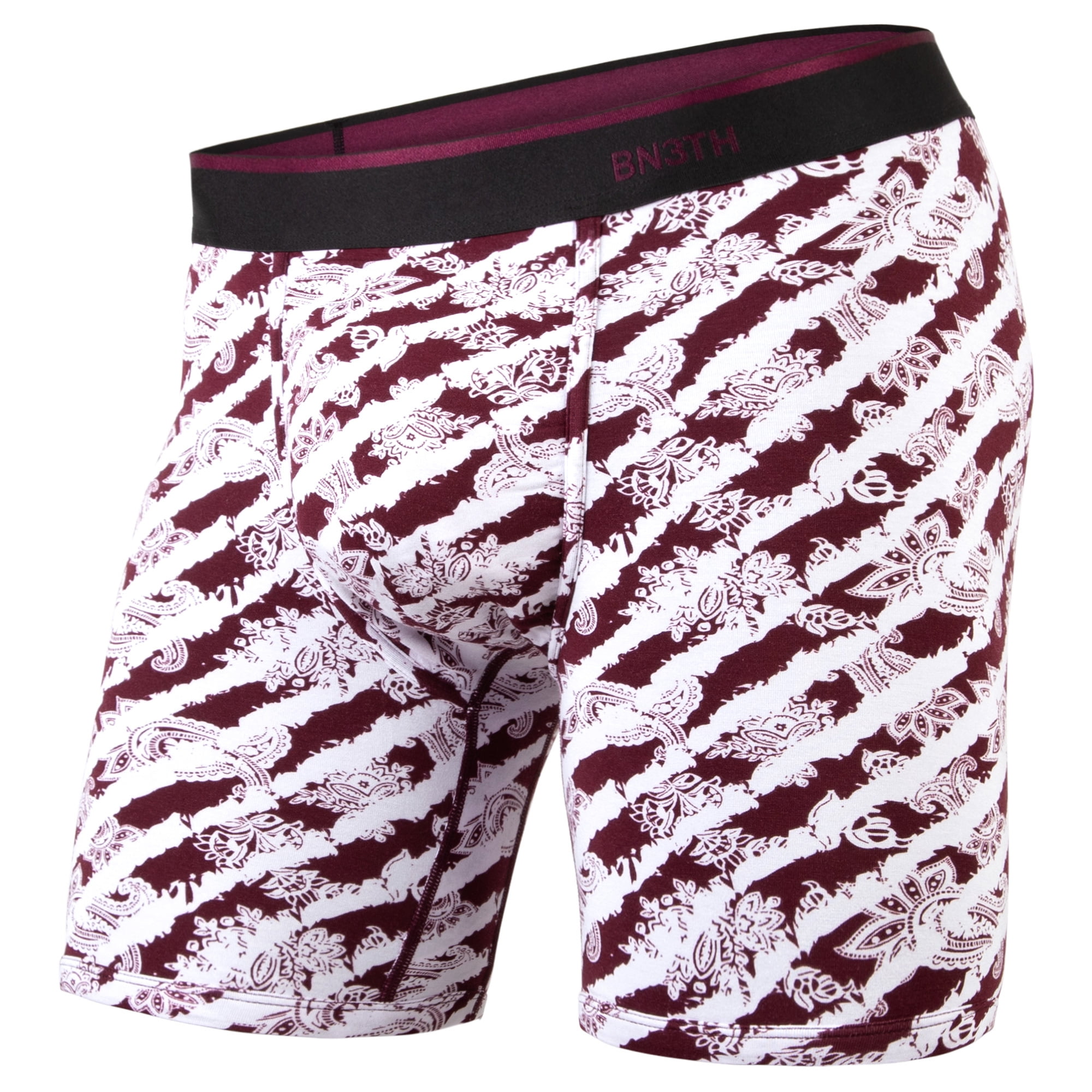 BN3TH Men's Classic Boxer Brief-Prints Collection (Pays Lee Wine, X ...