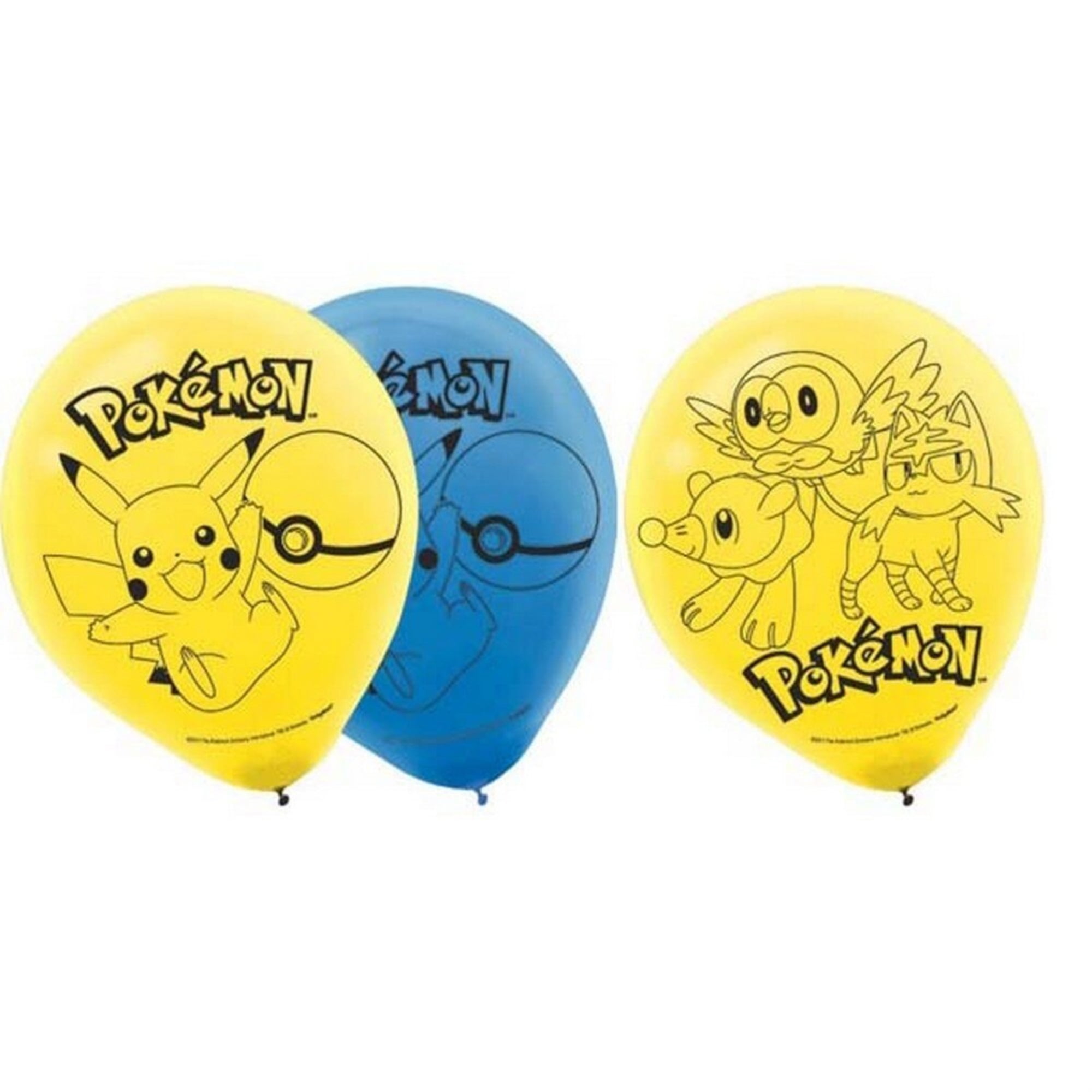 Pokemon Latex Balloons [6 pack] - Walmart.com