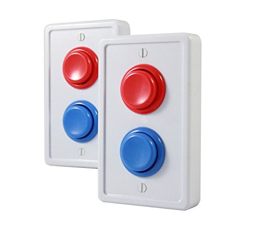 Arcade Light Switch Plate - Single Switch (2 pack- White/Red/Blue ...