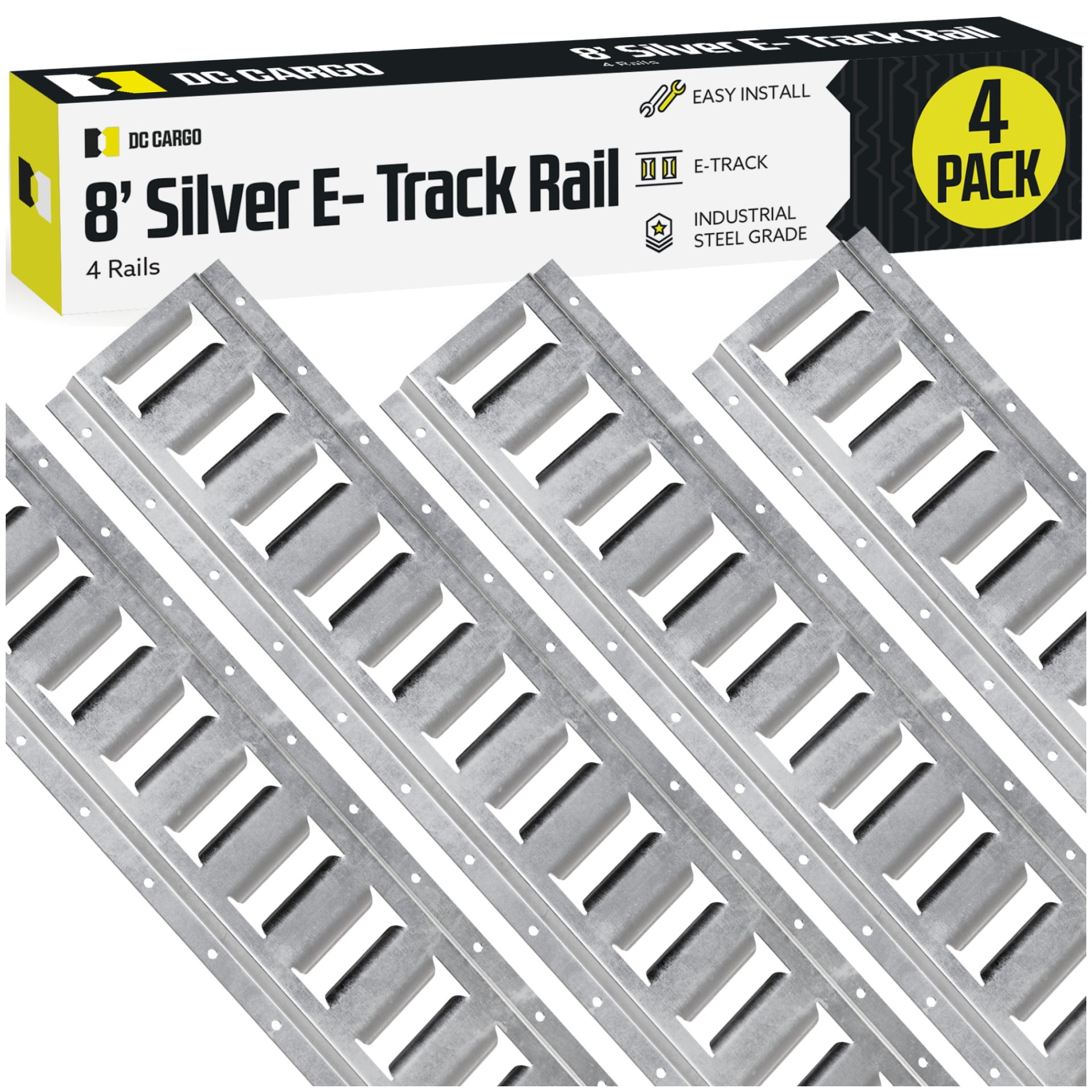 DC Cargo Etrack Rails 8' Horizontal Galvanized E Track Rail 4-pack ...
