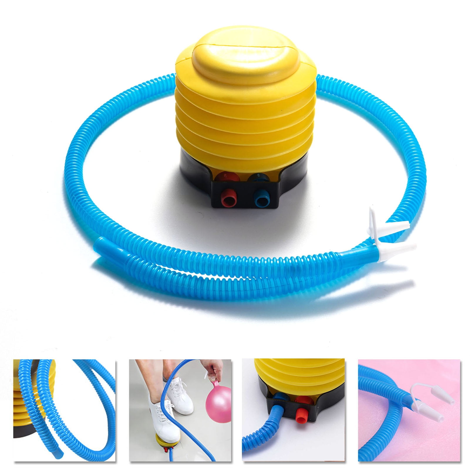 Washranp Portable Air Pump with Connector Tube,Plastic Dual Nozzle ...