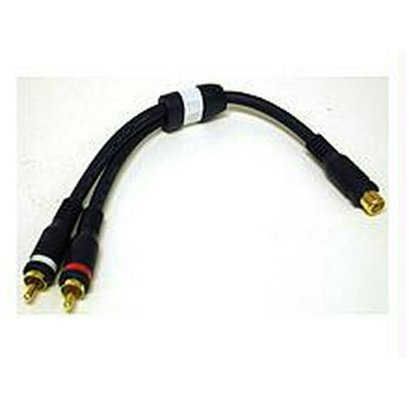 C2G 6in Velocity Two RCA Stereo Male to One RCA Mono Female Y-Cable ...