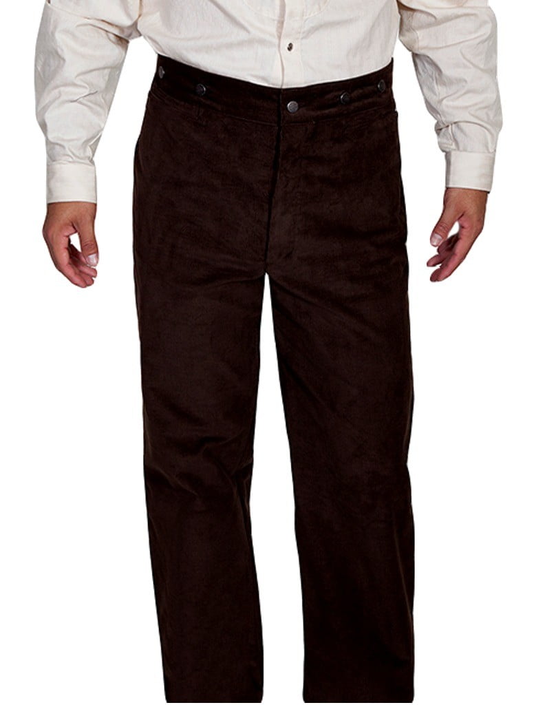 Scully Western Pants Mens Old West Cord Tailored Button 534272 ...