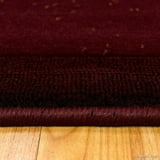 Allstar Rugs Allstar Distressed Modern Swirl Design Rug Burgundy 7' 9 ...