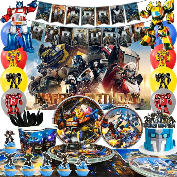 Transformers Birthday Decorations,114pcs Transformers Tableware Set ...