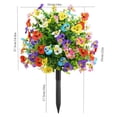 Artificial Flowers and Shrubs Outdoor Decor, Lifelike Multicolor Pansy ...