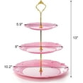 Fasmov 3 Pack 3 Tier Plastic Cupcake Stand, Dessert Plates Cake Fruit ...