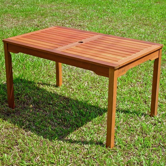 International Caravan Palmdale Outdoor Rectangular Dining Table, Acacia ...