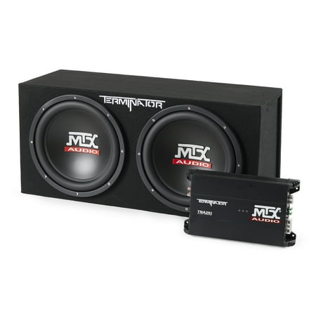 MTX TNP212D2 12" 1200W Dual Loaded Car Subwoofer Audio w/ Sub Box and Amplifier | Walmart Canada
