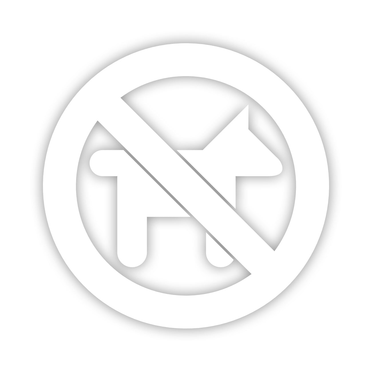 No Dogs Allowed Sticker Decal Die Cut - Self Adhesive Vinyl ...