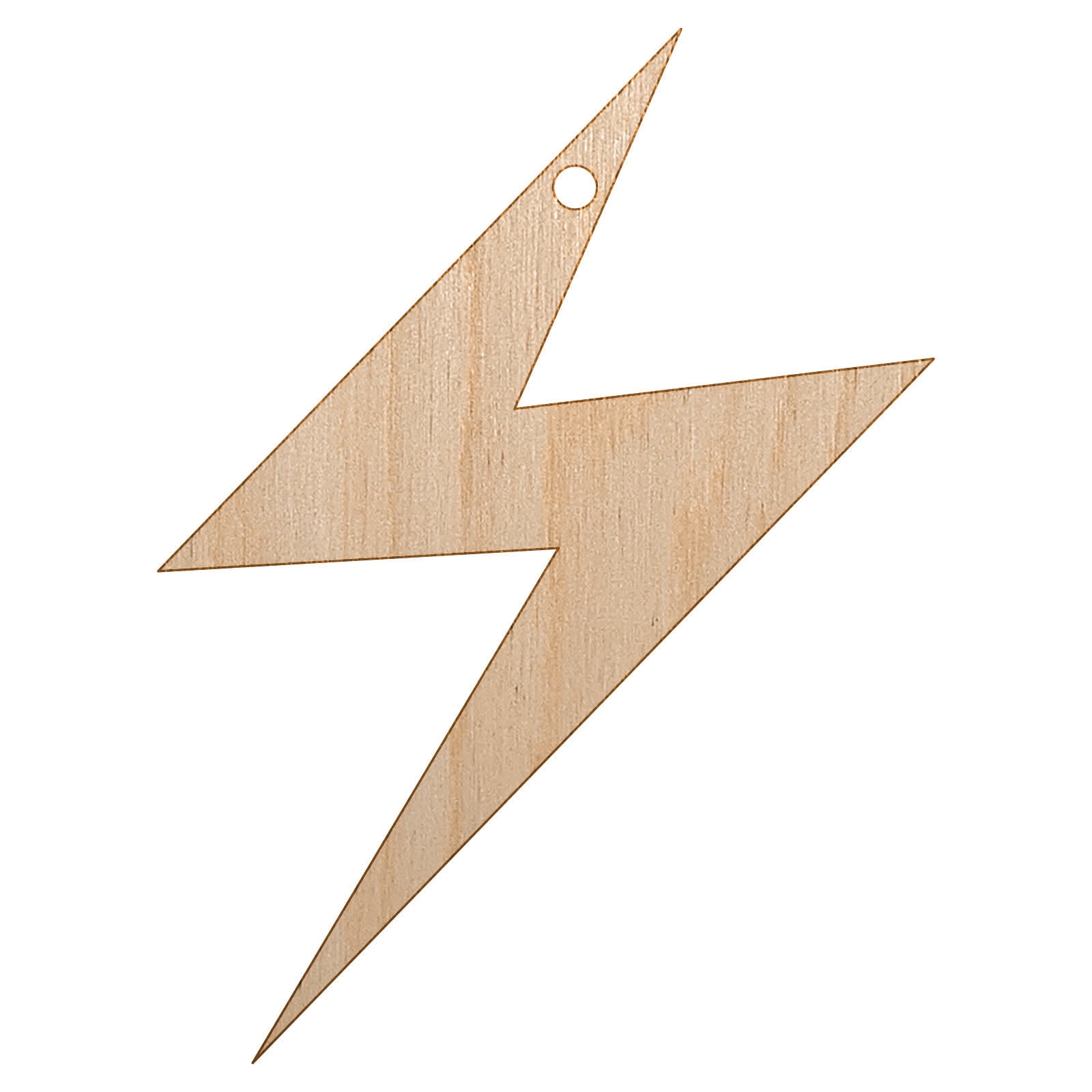 Lightning Bolt Thunderbolt Wood Holiday Christmas Tree Ornament ...