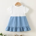 Babcutegg Cute Denim Dress With Rabbit-Ear Collar And Polka Dot Detail ...