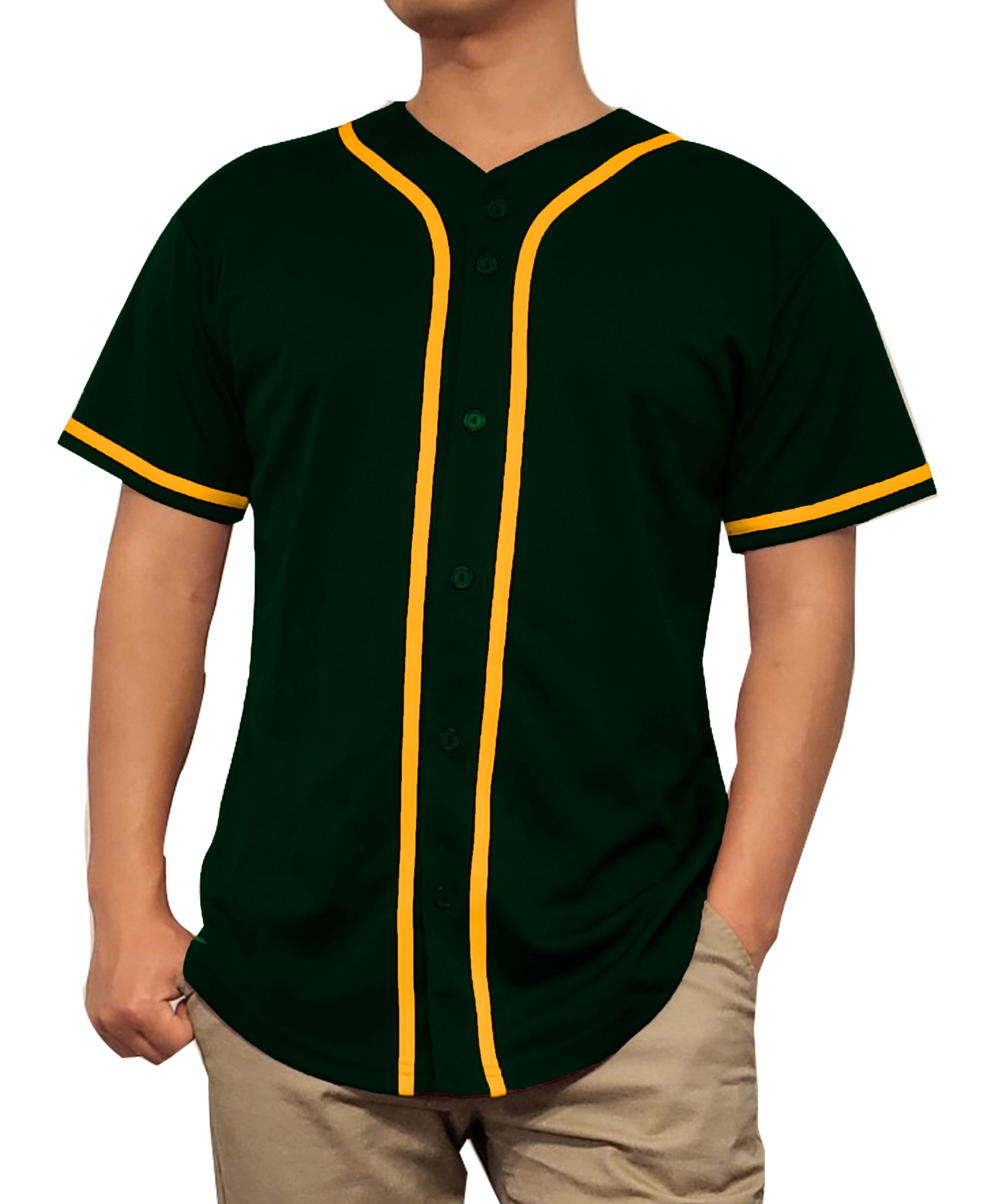 Lappel Men's Baseball Button Down Jersey College Sports Team Uniforms ...