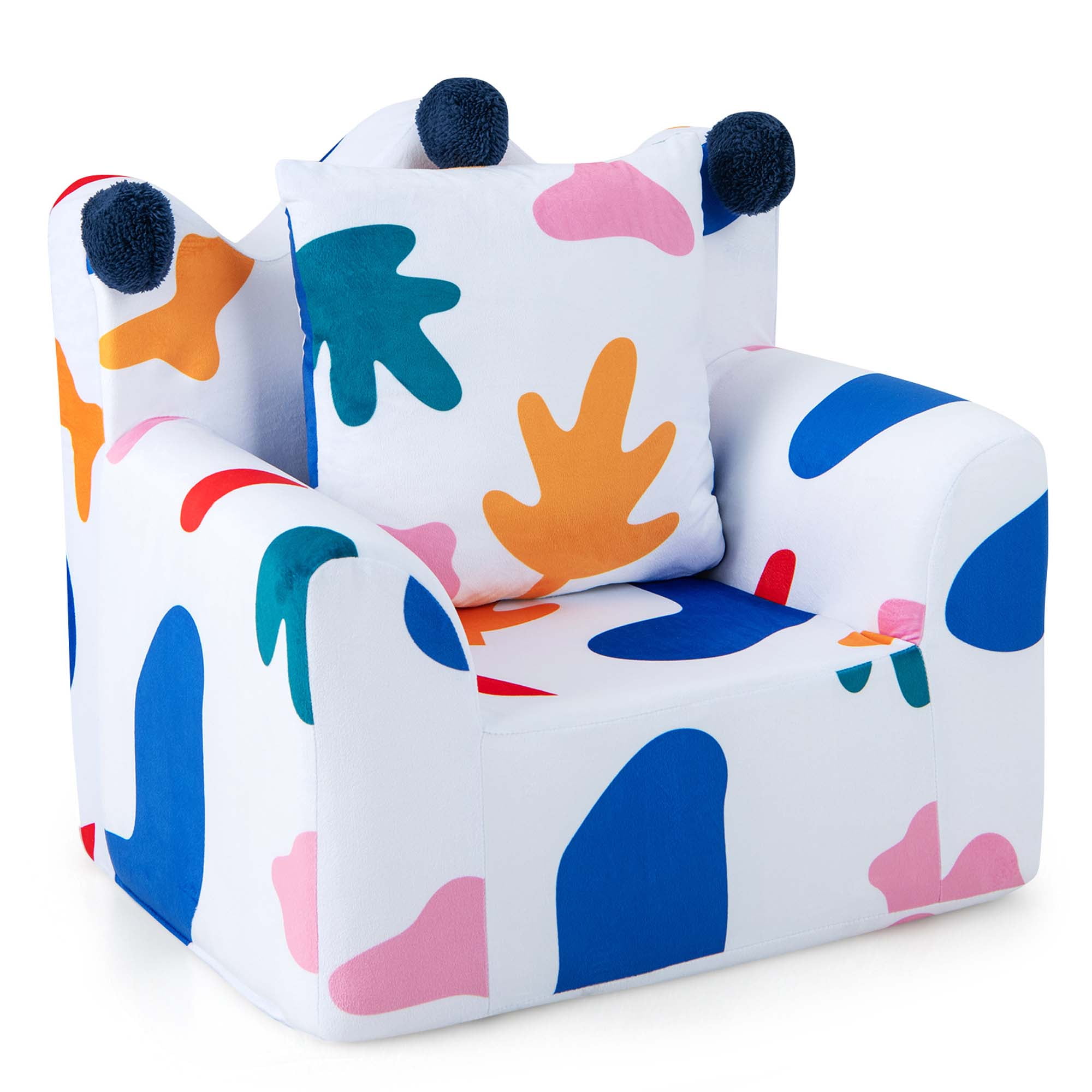 Click here for Costway Kids Sofa Chair Foam Filled Armchair Leaf... prices