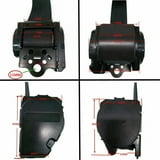 2 Set Retractable Adjustable 3 Point Harness Safety Seat Belt 9.2ft ...