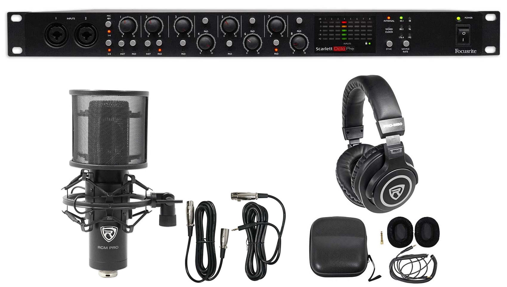 Focusrite Scarlett OctoPre 8-Channel Microphone Preamp+Studio Mic ...