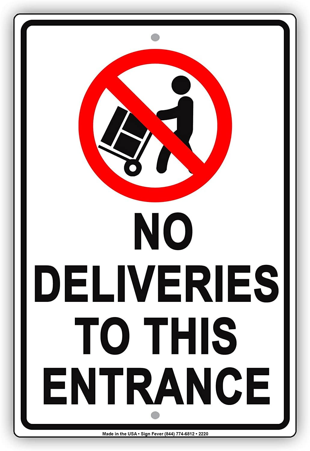No Deliveries to This Entrance Mail Deliveries Restriction Area Alert ...