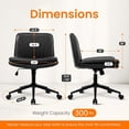 Adjustable Swivel Rolling Office Chair with Armless Cross-Legged Design ...
