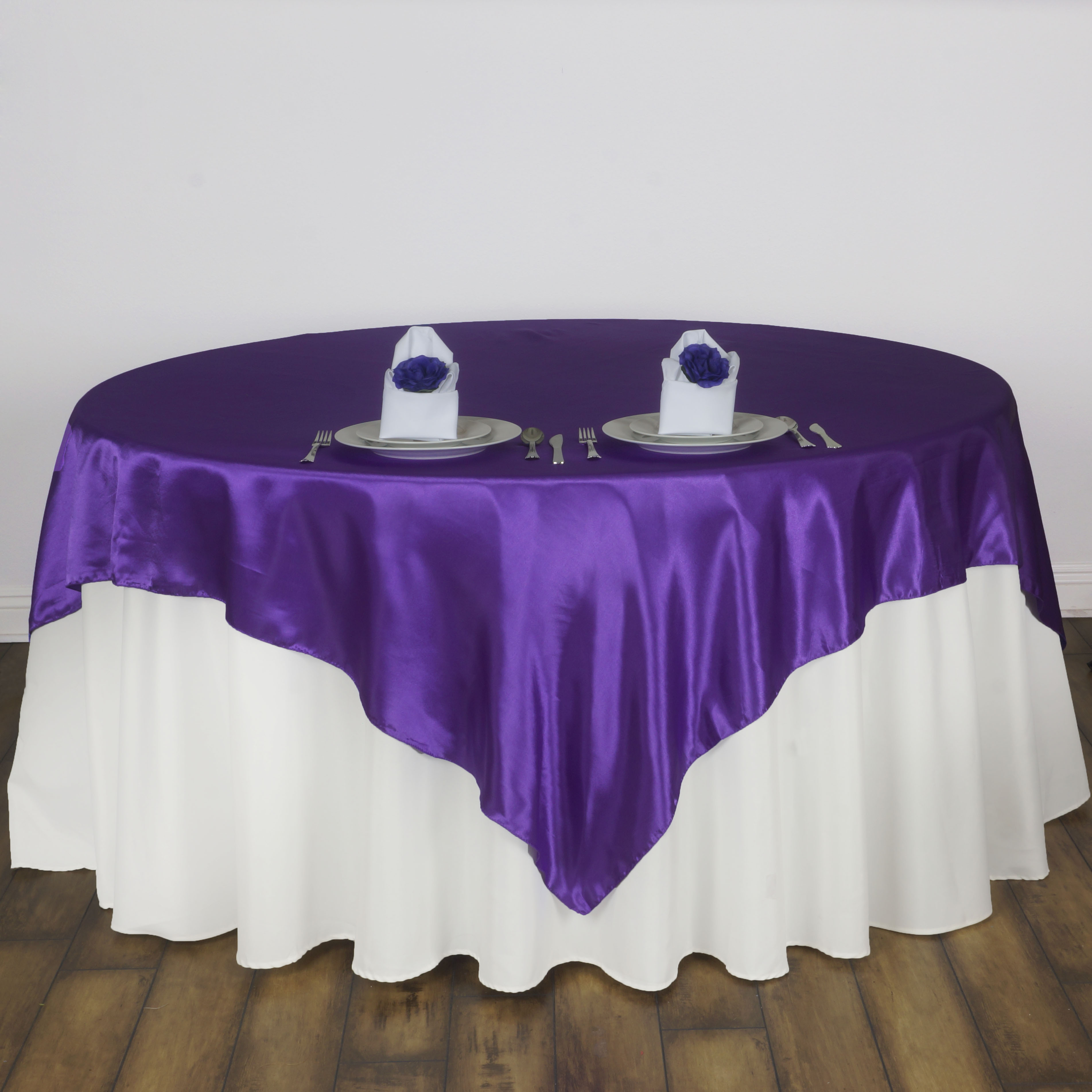 BalsaCircle 90 X 90 Square Satin Table Overlays Wedding Party 