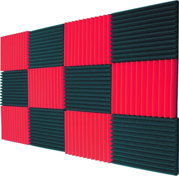 12 Pack Acoustic Panels Studio Foam Wedges 1" x 12" x 12" Red ...