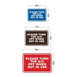 Signs ByLITA Classic Framed Please Turn the A/C Off When Not In Use ...
