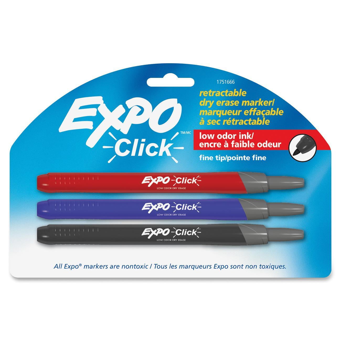 Expo, SAN1751666, Click Retract Fine Point Board Markers - Walmart.com