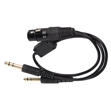 Senjay XLR To GA Dual Plug Cable Adapter For Airbus Headphone Adapter ...