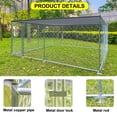 Yamissi 10x10 ft Outdoor Dog Kennel, Heavy Duty Metal Pet Fence ...