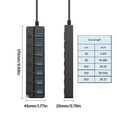Multiports USB 2.0 Hubs with 7Slots Dedicated Switches Multiports ...