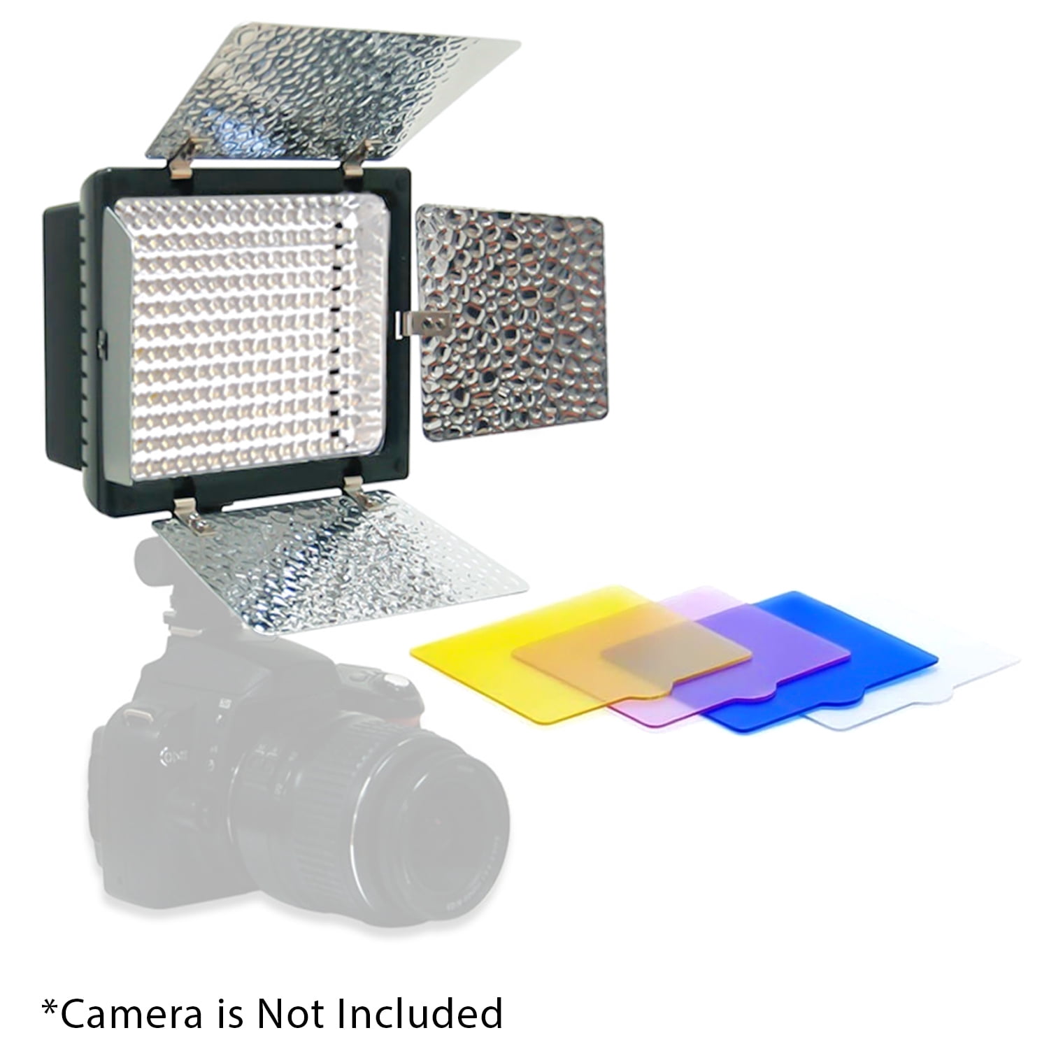 LS Photography Barndoors 212 LED Light Kit and 4 Color Filters for ...