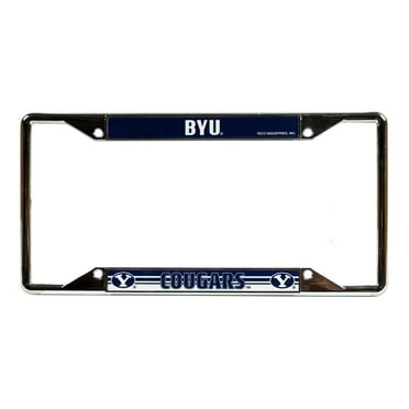 Brigham Young BYU Cougars Chrome Metal Laser Cut License Plate Frame ...