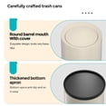 2.3/9L Gallon Metal Trash Can with Lid,Black,Light Luxury,Elegant ...