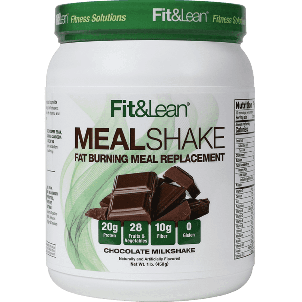 Fit & Lean Meal Shake - Chocolate Milkshake 16 oz Pwdr - Walmart.com