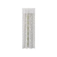 Ovzne Double Layer Floral Draw Back Curtain with Rod Pocket Lace Sheer ...