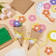 1 Bag DIY Paper Flower Bouquet Greeting Card with Sticker Mixed Color ...