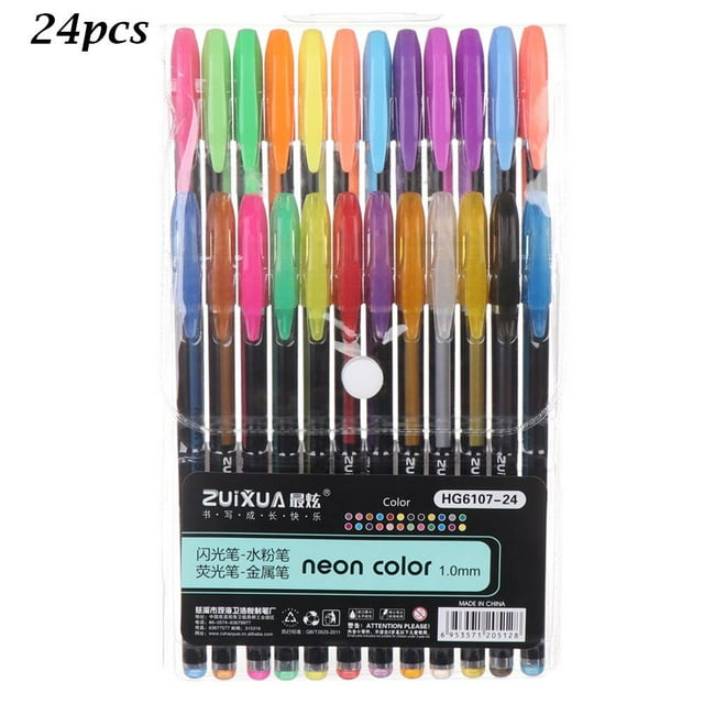 12/16/18/24/36/48pcs Neon Fine Arts Metallic Glitter Gel Pens Set ...