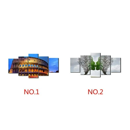 5 Panels Ancient Roman Arena Canvas Oil Painting Tree oil Poster Figure ...