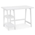 Roundhill Furniture Redina Contemporary Wood Writing Desk with Storage ...