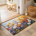 Colorful Floral Oil Painting Art Rectangle Rug 2'x3' Abstract ...