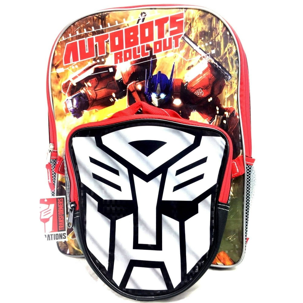 Licensed - 2018 Transformers Large Backpack with Detachable Insulated ...
