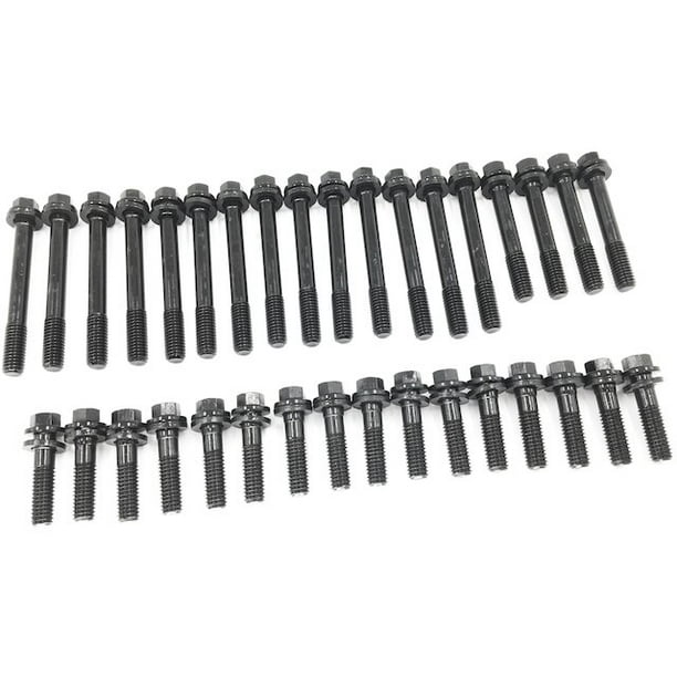 Head Bolt Set - Compatible with 1975 - 1986 Chevy C10 1976 1977 1978 ...
