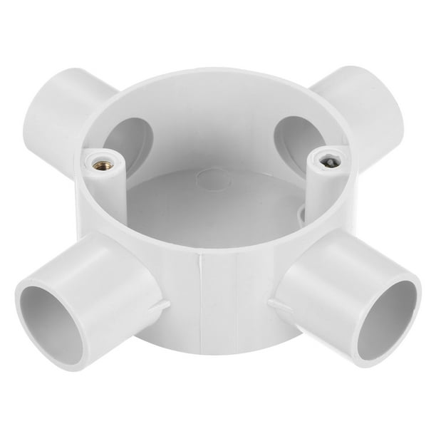 Uxcell PVC Conduit Box Junction Box 4 Way 20mm Waterproof Electronic ...