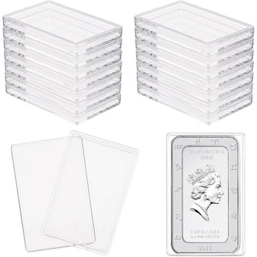 NOGIS Silver Bar Case 1 oz Silver Bar Holder Clear Acrylic Storage ...