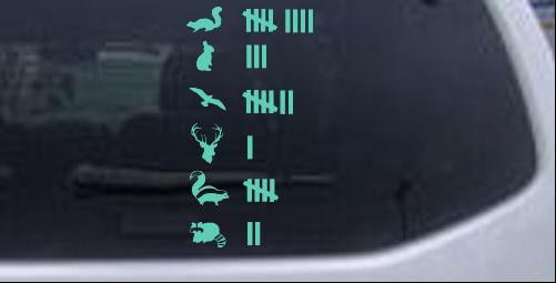 Keeping Count Roadkill Animals Car or Truck Window Decal Sticker ...